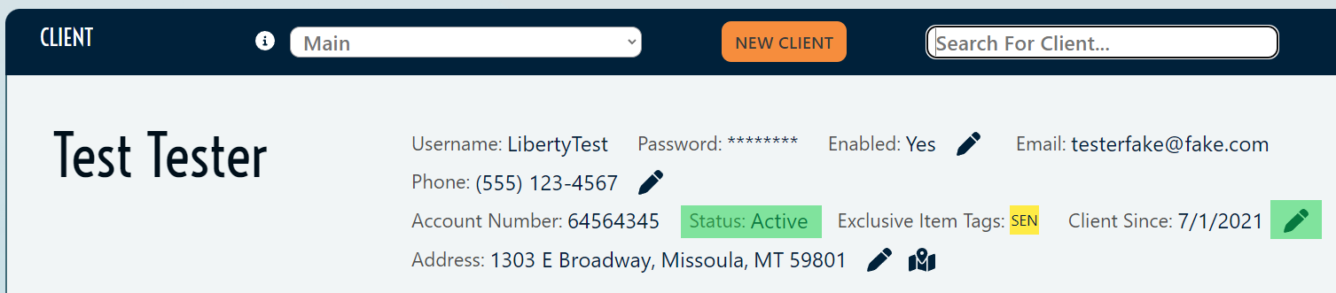 Client Status