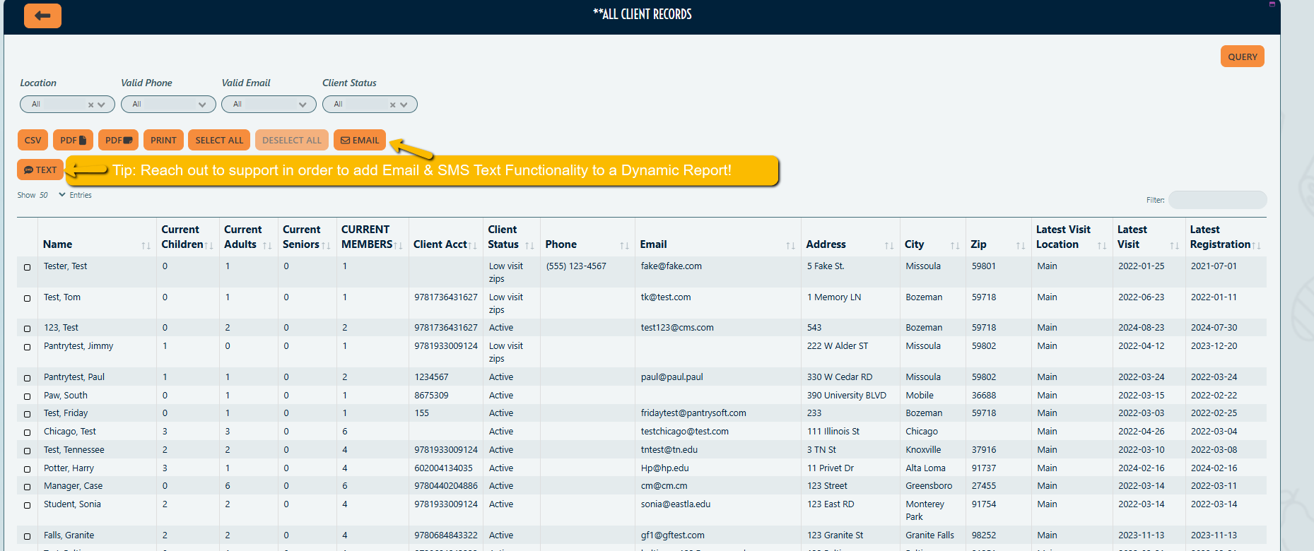 Out-of-the-Box Dynamic Reports in PantrySoft