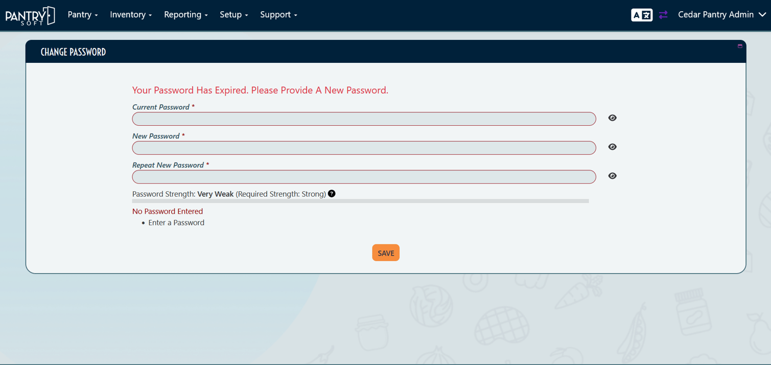 Password Recommendations and Information
