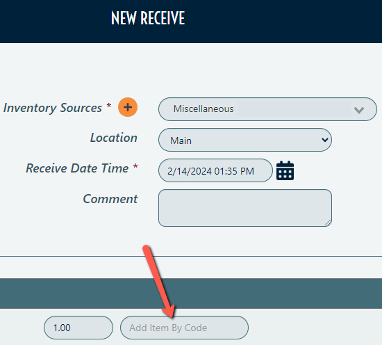 Barcodes - Inventory (Visit Items, Receive Items)