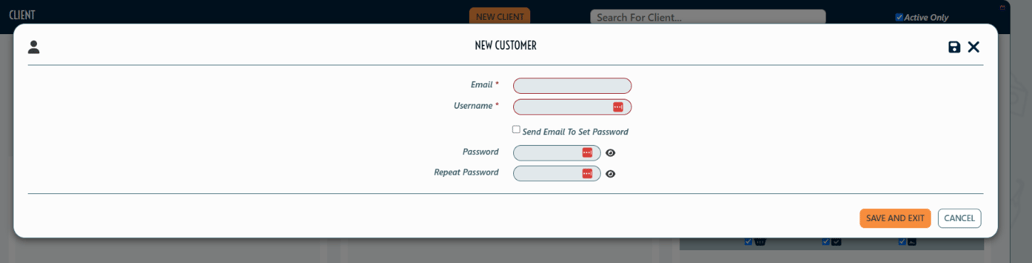 Customer Logins - Manual Management