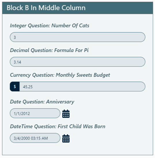 Custom Question Creation